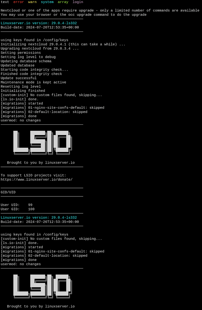 [Solved]Update broken - Nextcloud Docker container in Unraid - Container Support - LinuxServer.io