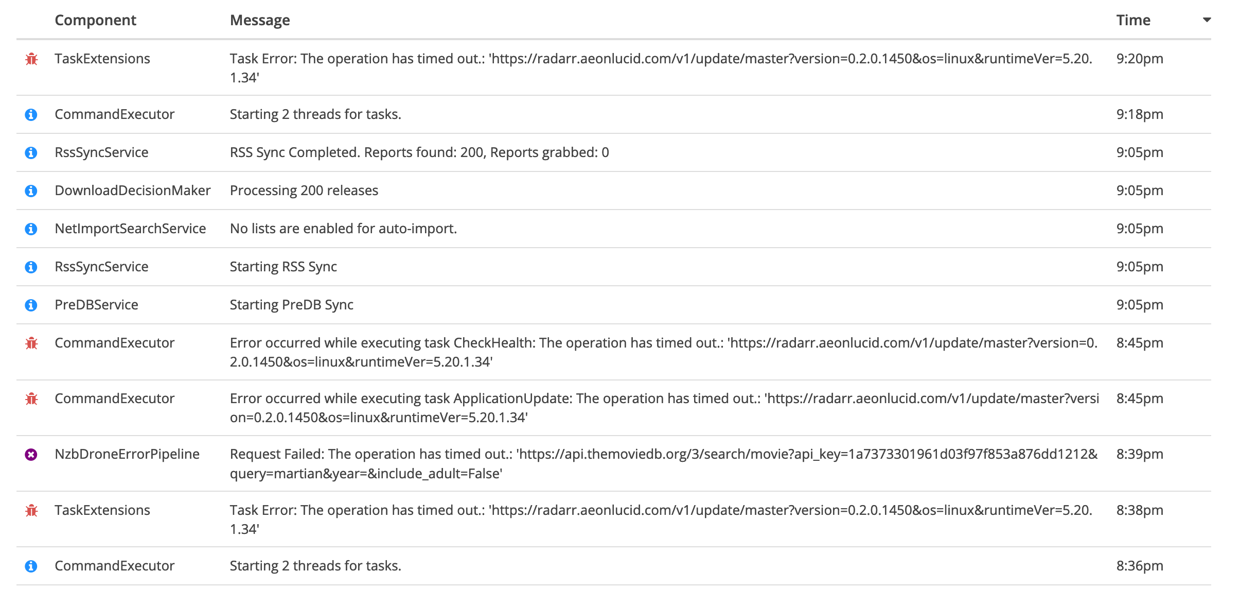 Radarr container issues: connection timeouts - General - LinuxServer.io